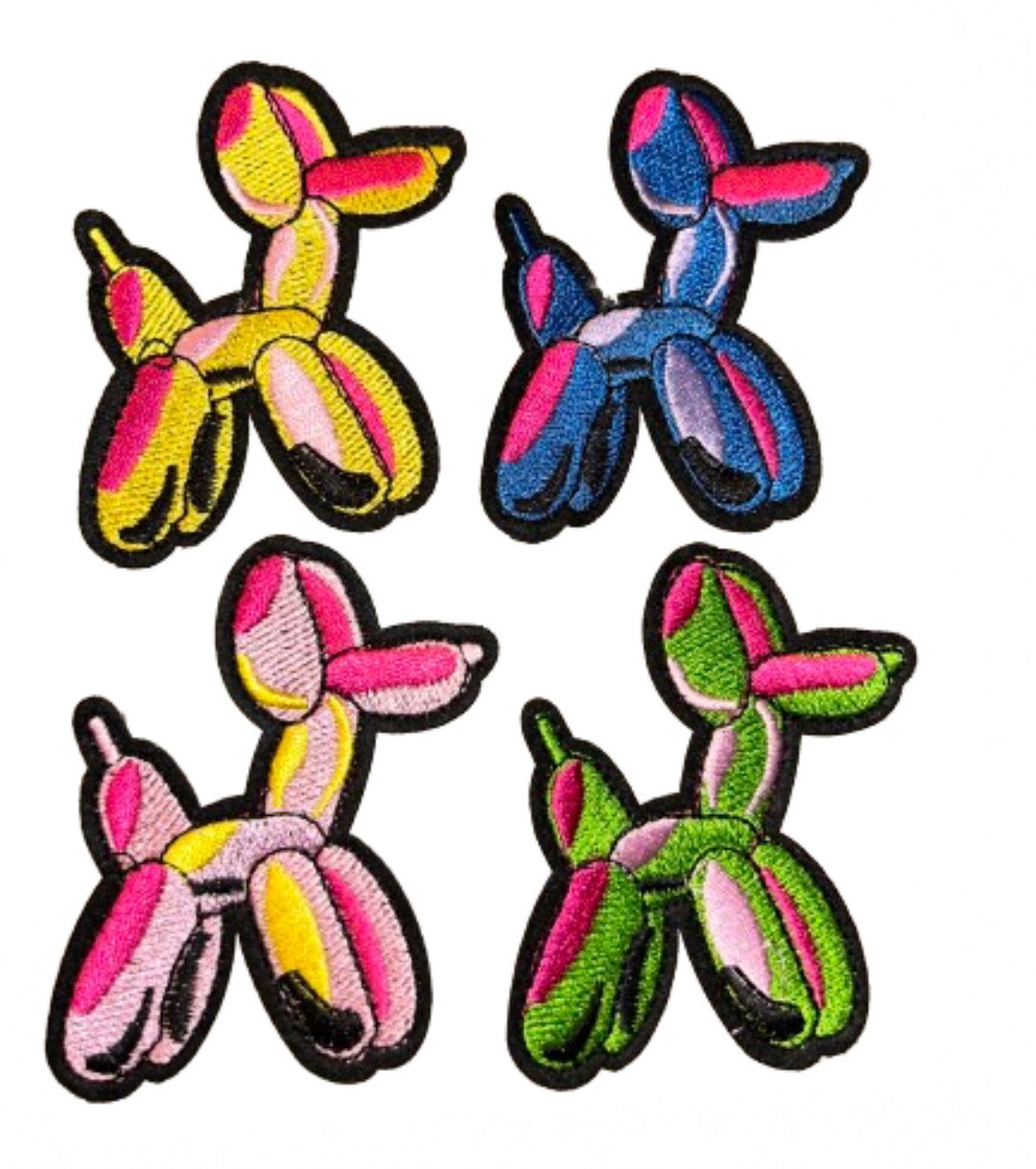 Balloon Dog Patch Iron on Embroidered Patch Hat Bar Filler Patch Blow up Balloons Pick Your ...