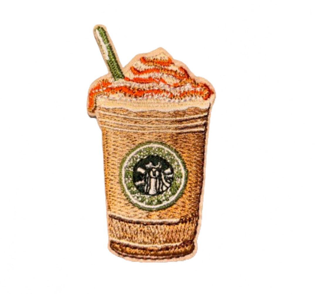 Latte Cappacino Patch Iron on Ready Cup Brand New Embroidered Can Also ...