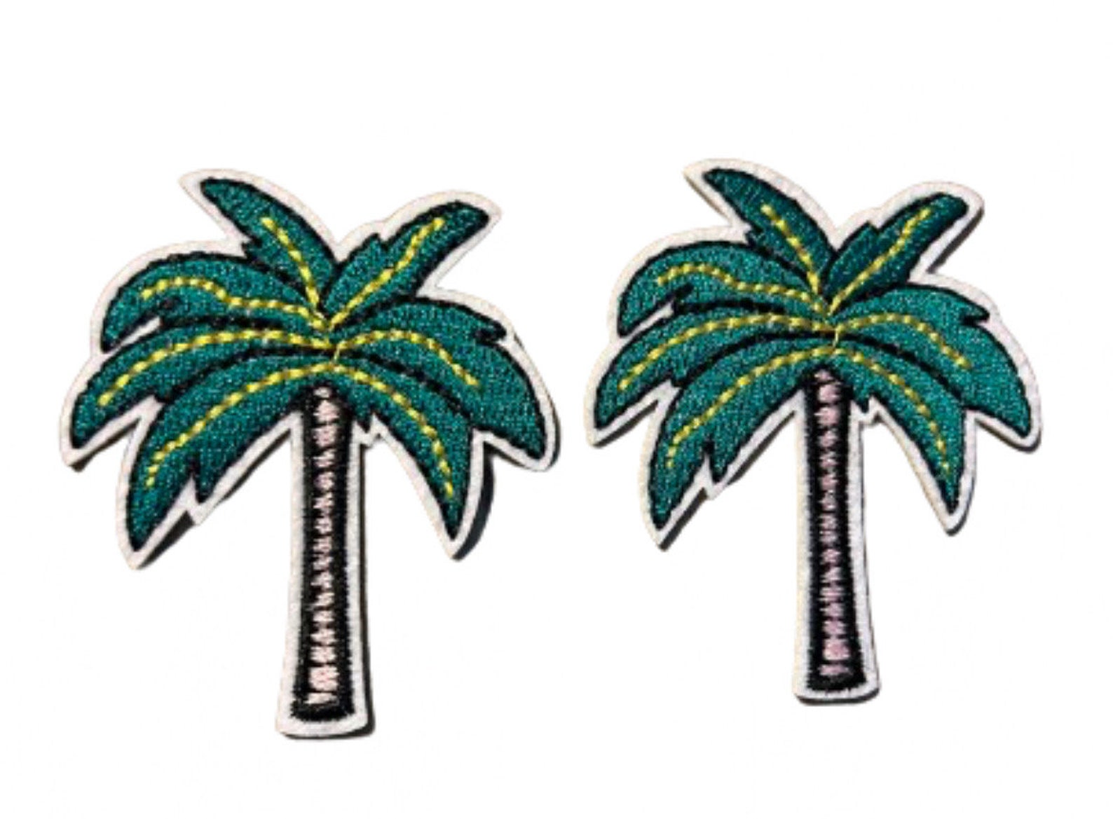 Palm Tree Patch Set of 2 Iron on Ready Patch Embroidered Filler Patch ...
