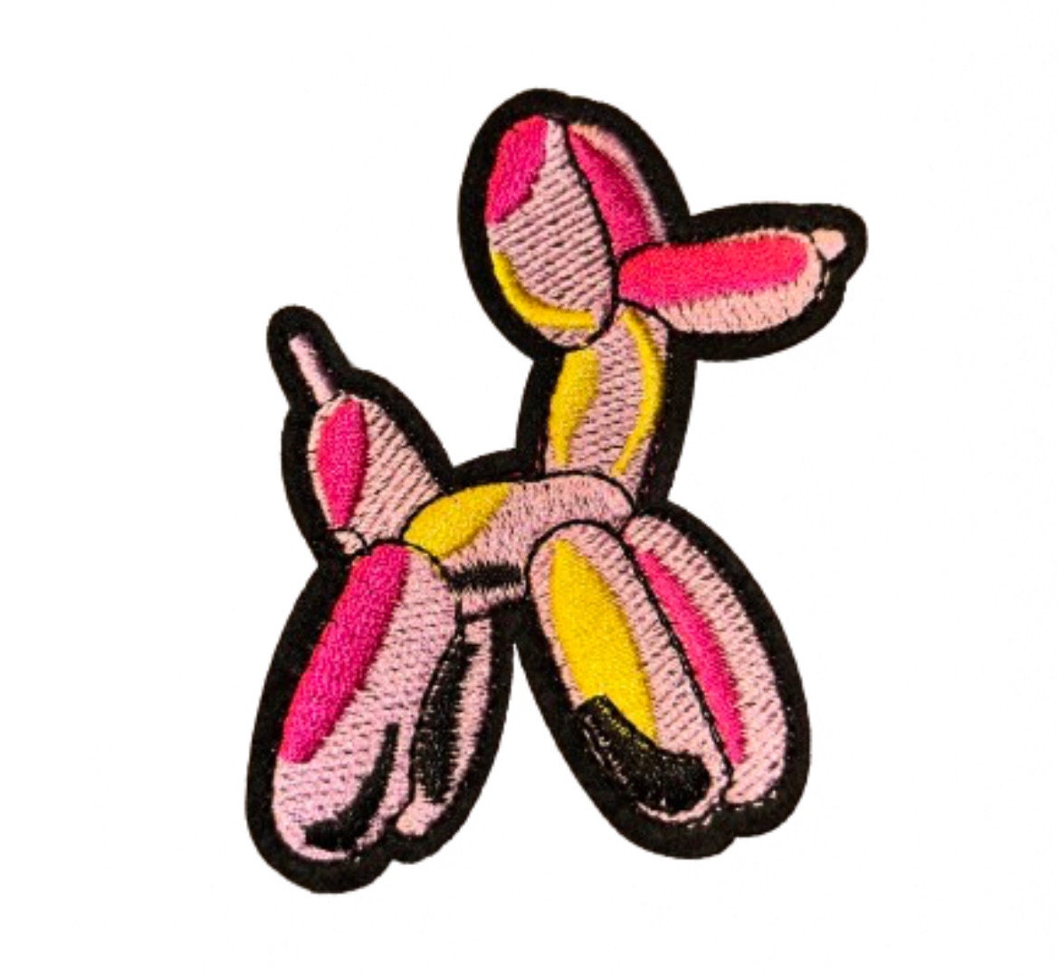 Balloon Dog Patch Iron on Embroidered Patch Hat Bar Filler Patch Blow ...