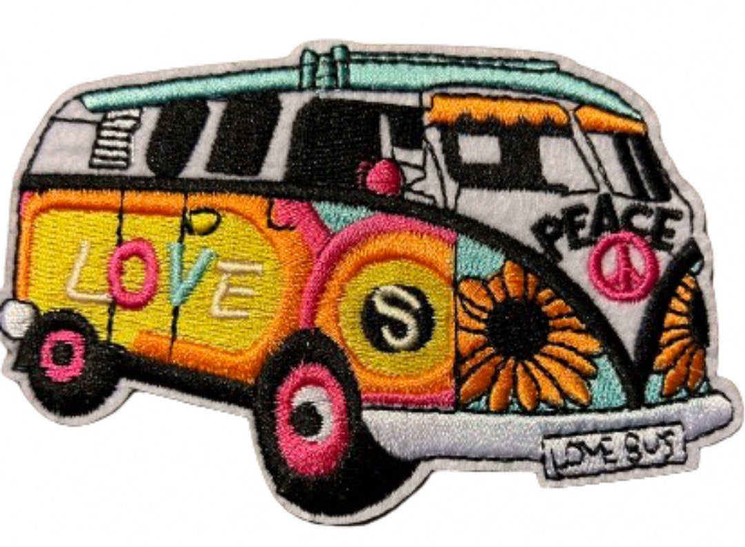 Love Bus Patch Iron on Patch RV Camper Traveler Van Camping Outdooe ...