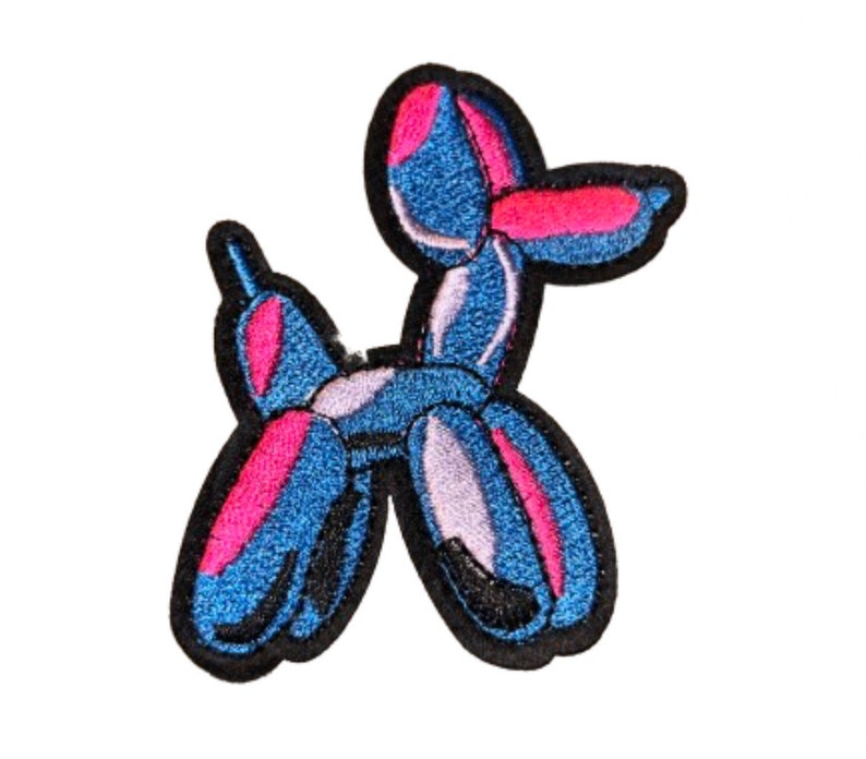 Balloon Dog Patch Iron on Embroidered Patch Hat Bar Filler Patch Blow ...