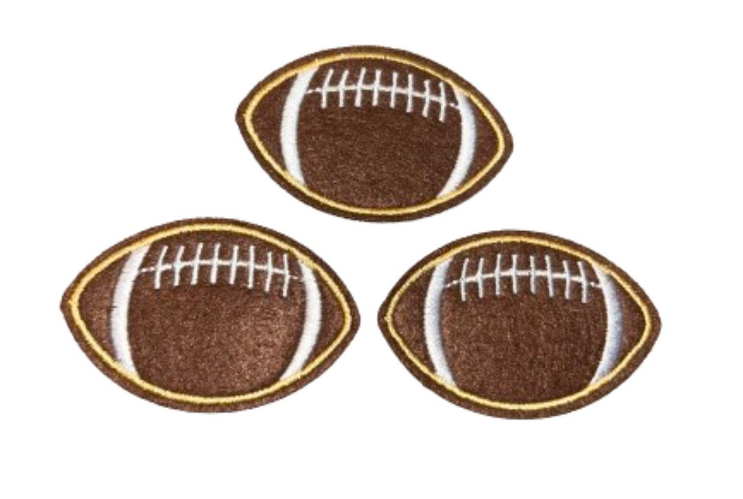 Football Patch (3) Iron on Ready Patch Embroidered Sports Field Goal ...