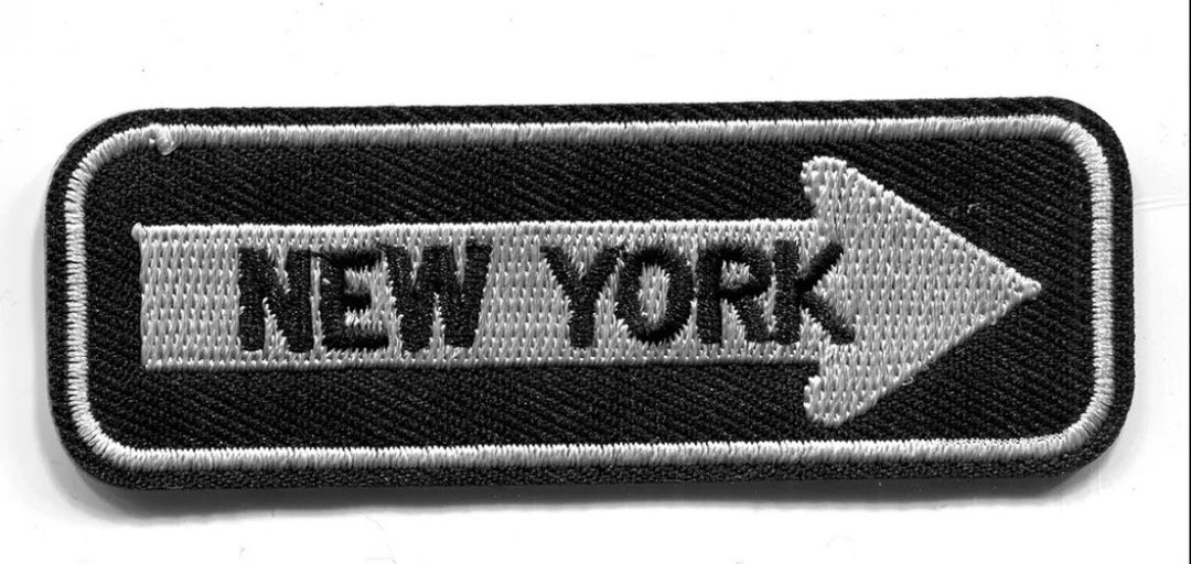 New York Sign Patch Iron on Ready Patch Embroidered Filler Patch Hat ...