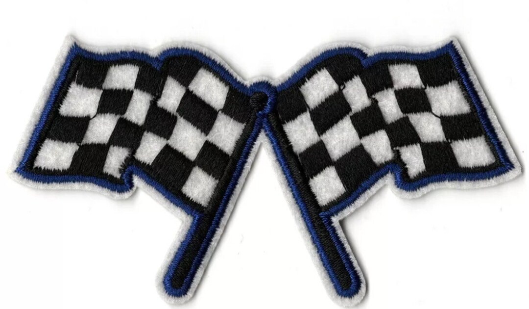 Racing Flag Patch Iron on Ready Patch Embroidered Filler Patch Hat Bar Patch Racetrack - Etsy