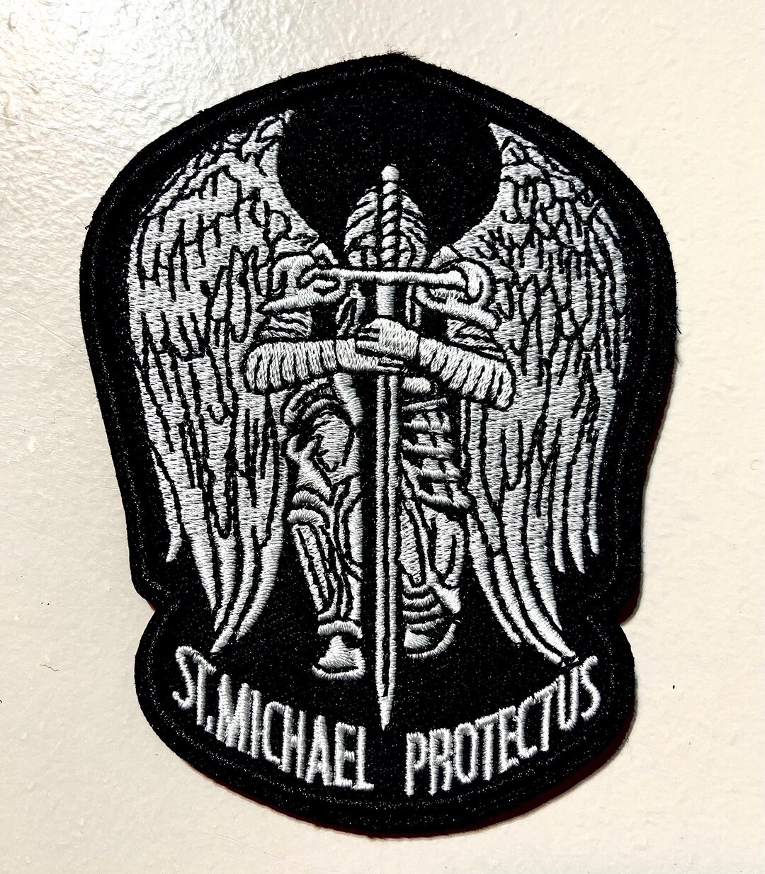 ST. MICHAEL Patch Protect Us Brand New Amazing Embroidered Quality Hook ...