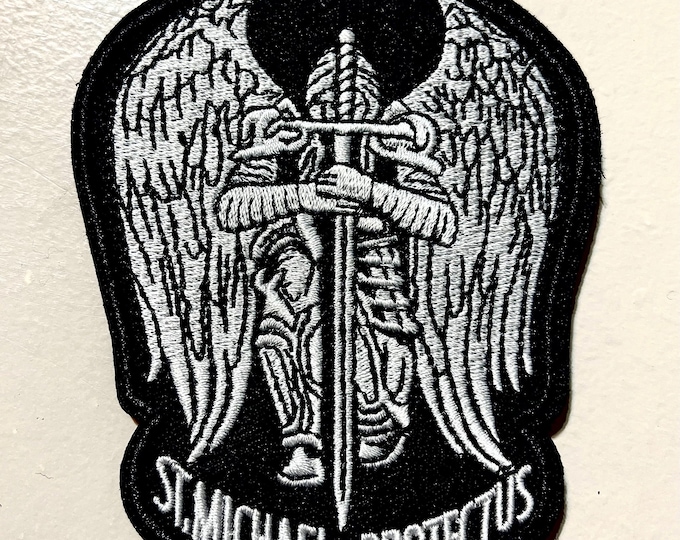 ST. MICHAEL Patch Protect Us Brand New Amazing Embroidered Quality Hook ...