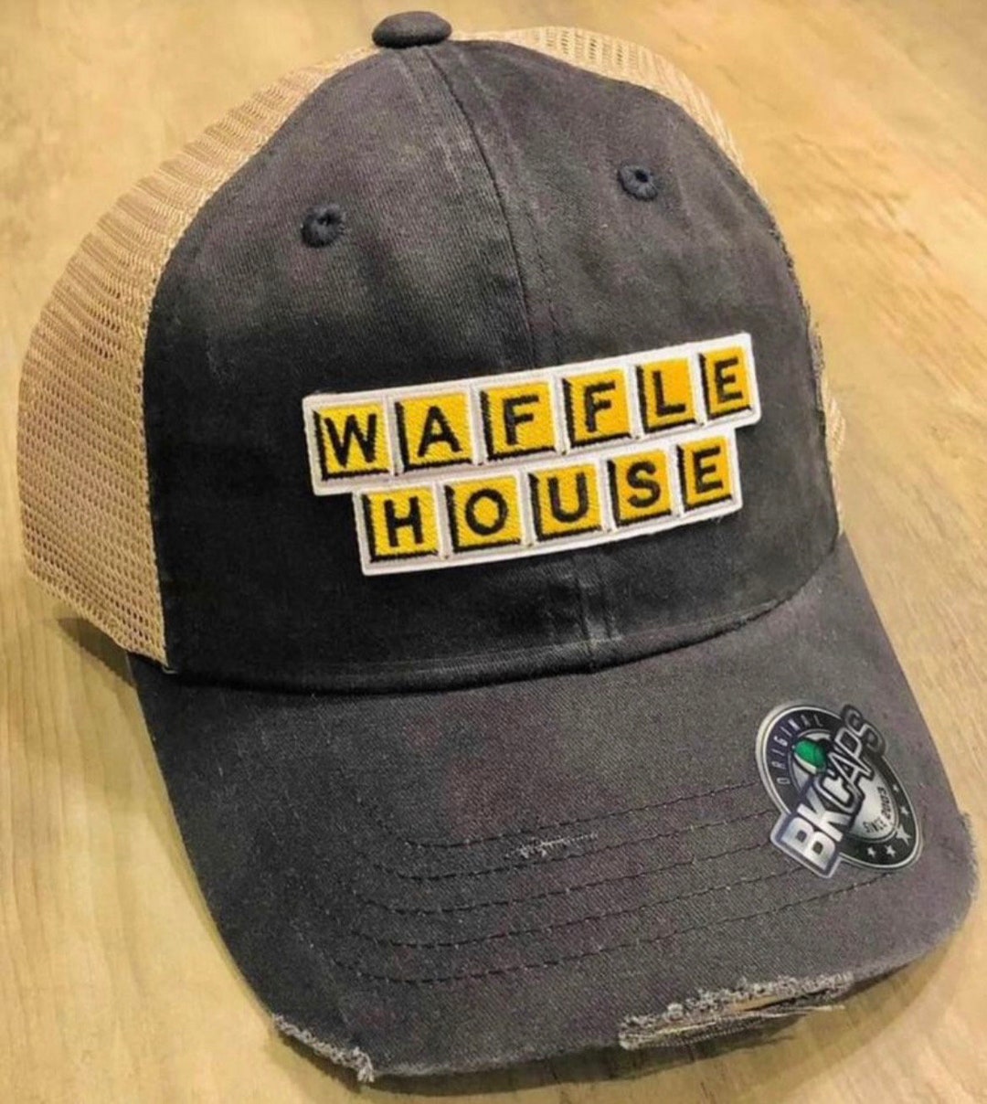 WAFFLE HOUSE Hat Brand New Cap Unisex Adjustable Distressed Patch Style ...