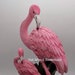 Mommy Flamingo and Flaminglet Statue I Flamingo Family I Pink Flamingo ...