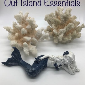 Side Laying Mermaid Statue | Mermaid Decoration | Daydreaming Mermaid ...