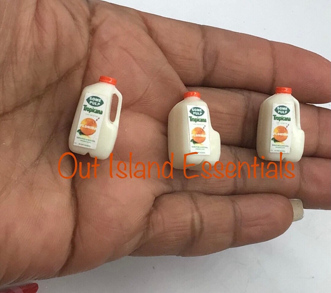 Miniature Orange Juice I Miniature Gallon of Orange Juice I 1:12 Scale ...