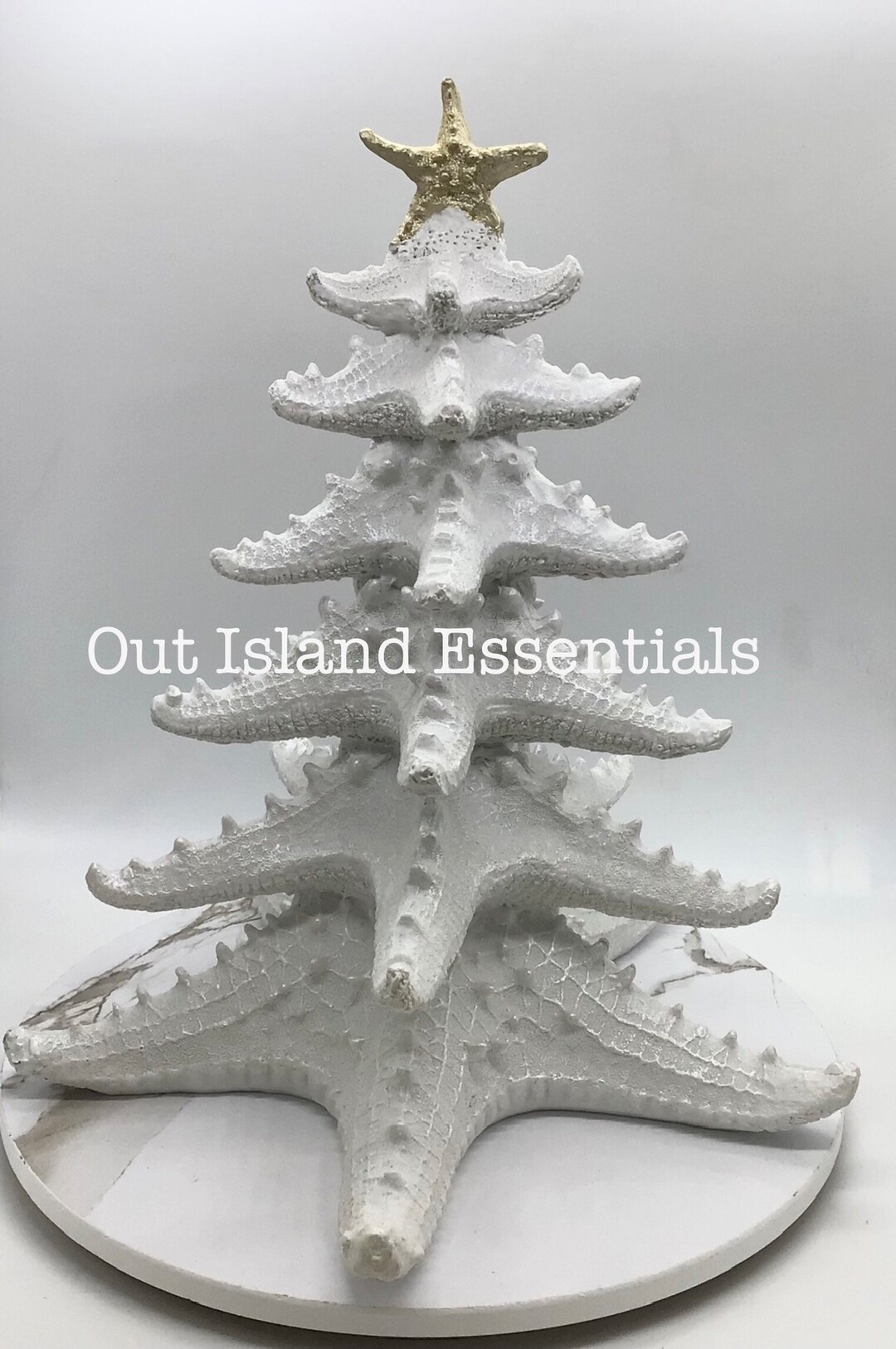 Faux Starfish Christmas Tree Decoration I White Faux Starfish Christmas ...