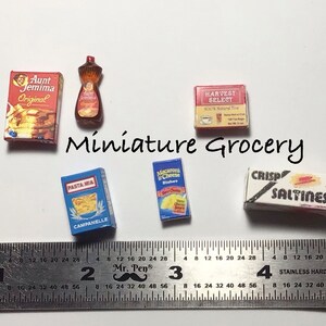 Miniature Essential Grocery I Dollhouse Grocery I Miniature Doll Food ...