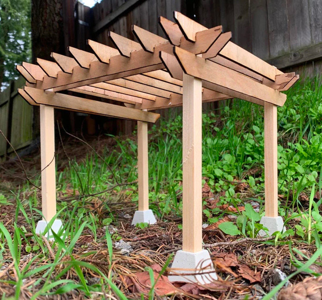 Miniature Patio Pergola I Miniature Porch or Backyard Pergola Kit ...