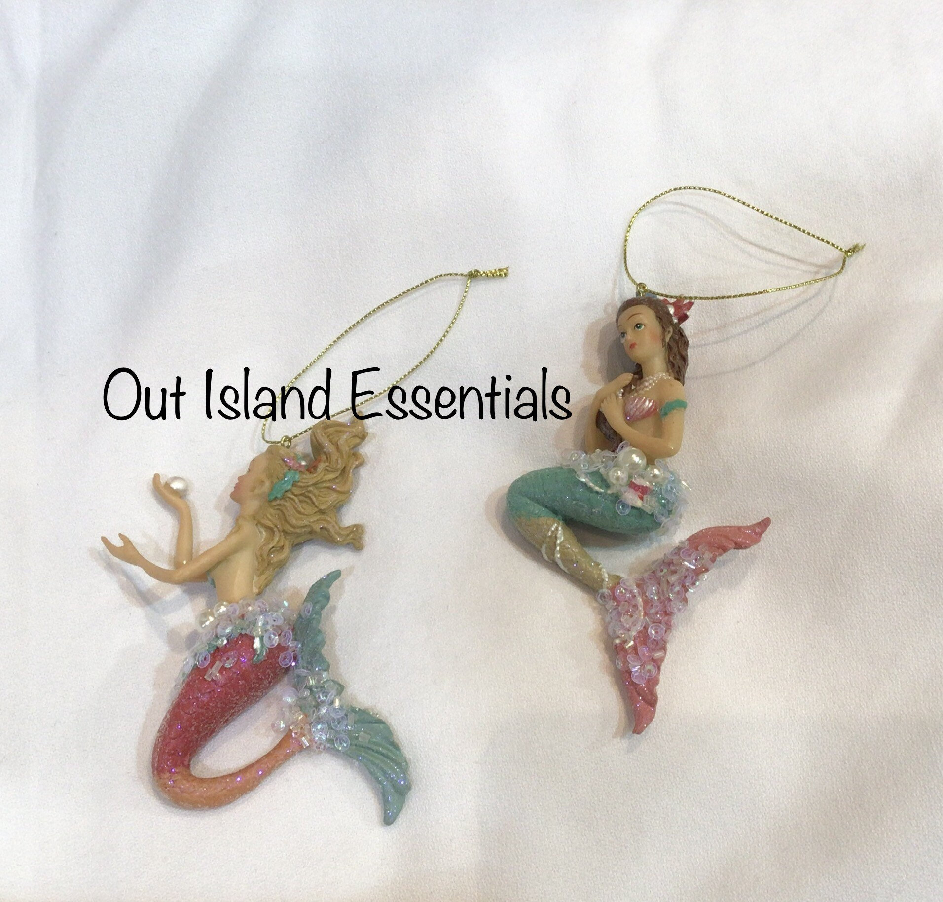 Mermaid Christmas Ornament I Coastal Mermaid Christmas - Etsy