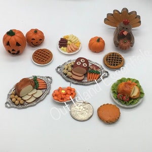 Happy Miniature Thanksgiving Dinner I Dollhouse Miniature Thanksgiving ...