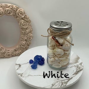 Scented Seashell and Sea Glass Jars | Handmade Shell Room Freshner ...