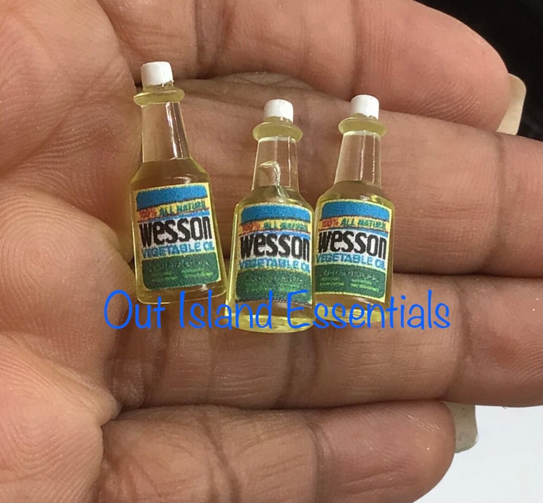 Miniature Bottle of Cooking Oil I Miniature Cooking Oil I 1:12 Scale ...