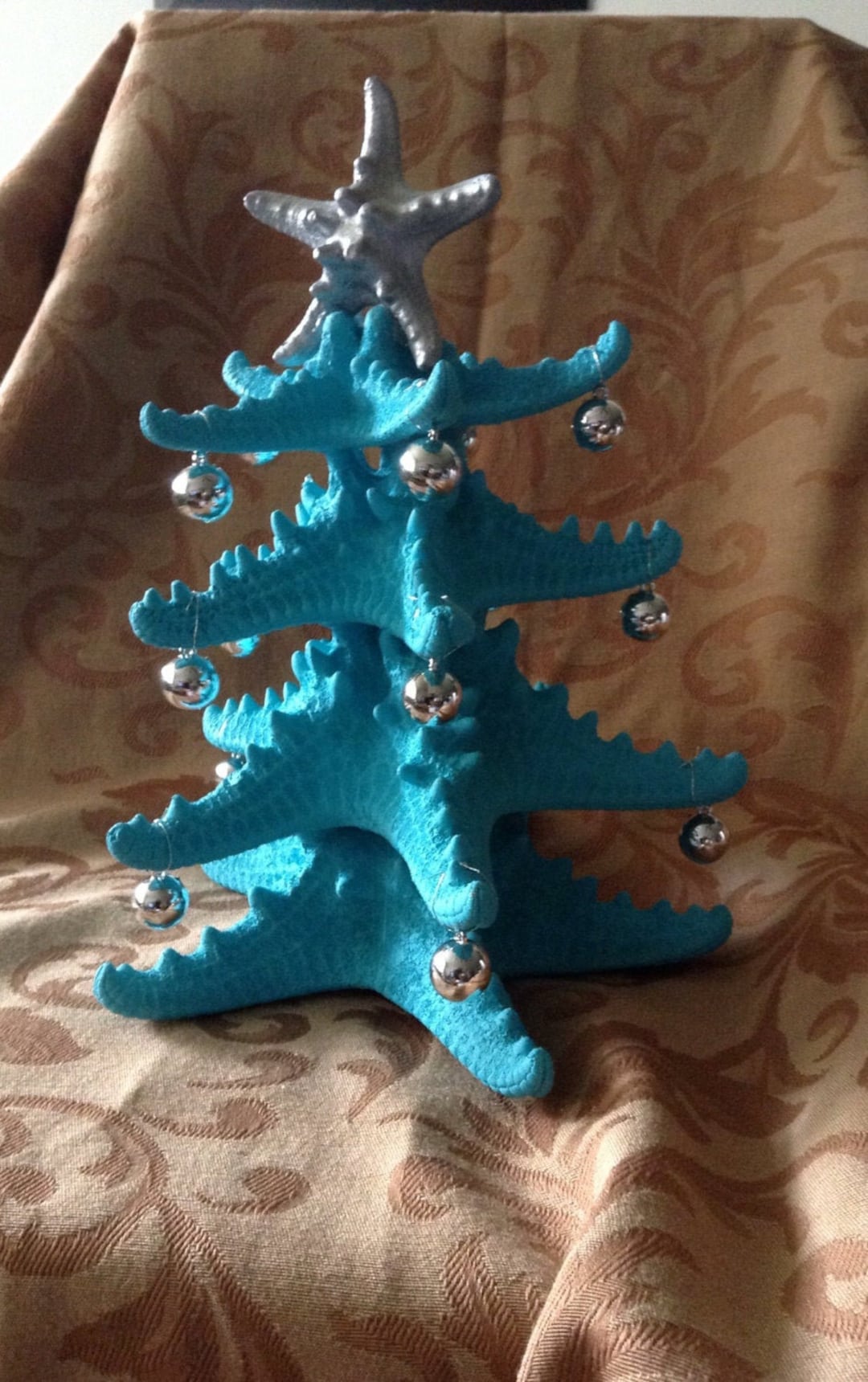 Extra Large Aqua Starfish Christmas Tree Decoration, Starfish Christmas ...