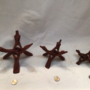 Large Wood Display Stand I Large Wooden Display Stand I Conch Shell ...