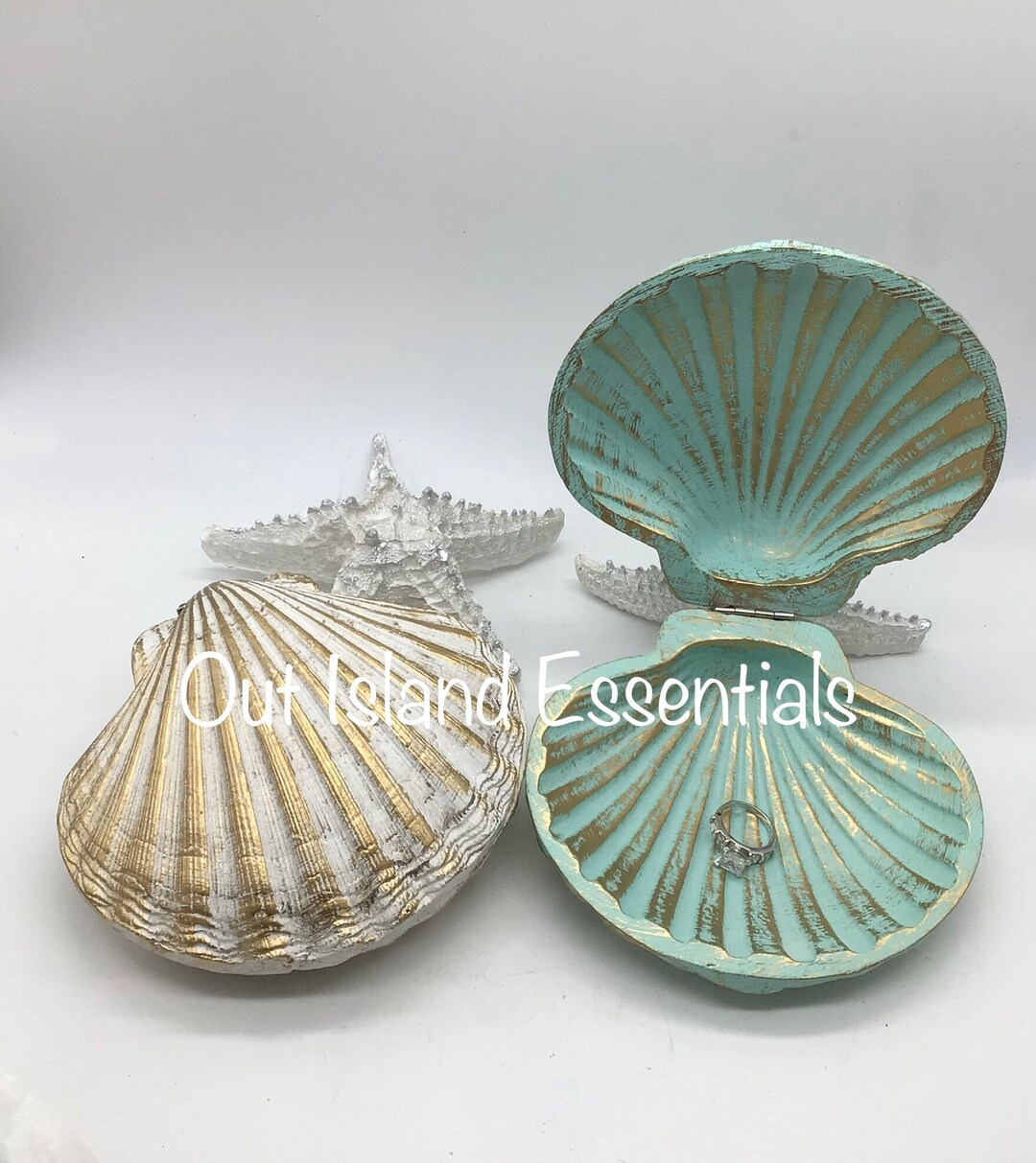 Seashell Trinkets I Seashell Trinket Box I Seashell Ring Holder I ...
