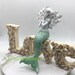 Sitting Mermaid I Coastal Mermaid Shelf Decor I Green Sparkle - Etsy