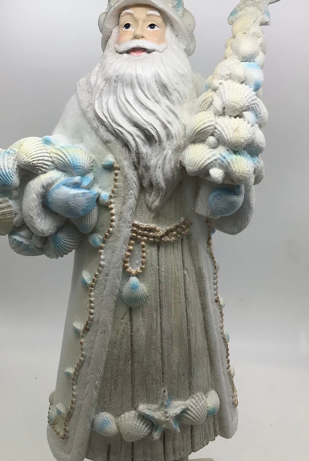 Stunning Coastal Santa I Santa Christmas Statue I Beachy Christmas I ...