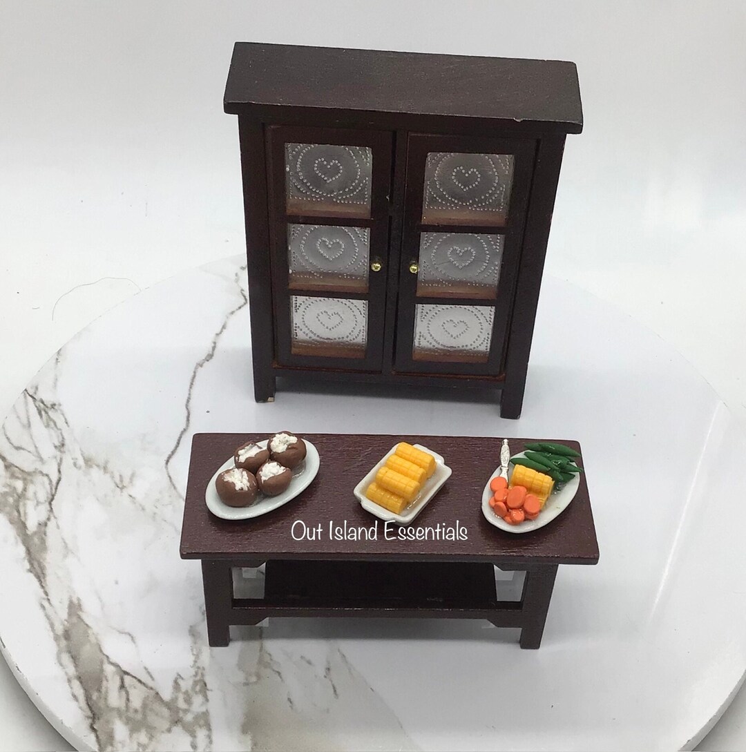 Happy Miniature Thanksgiving Dinner I Artsian Made Dollhouse Miniature ...