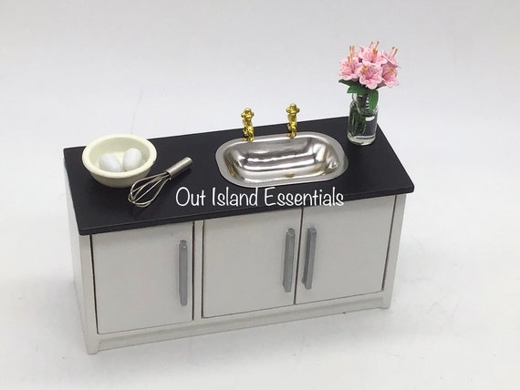 Miniature Kitchen Counter With Cupboards I Dollhouse Miniature - Etsy