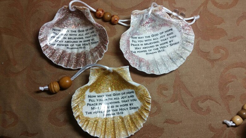 Seashell Christmas Ornament Bible Verse Christmas Bible | Etsy