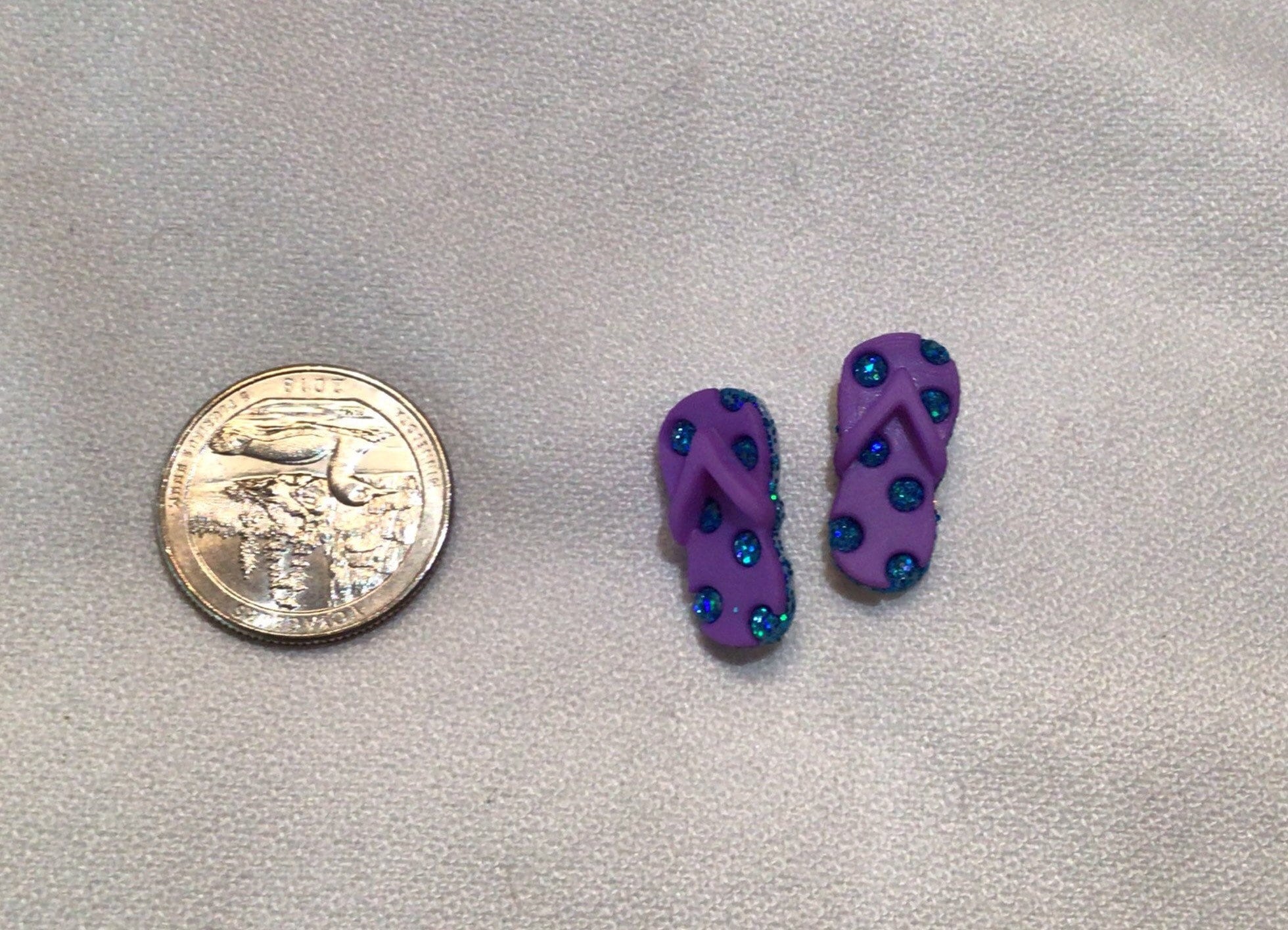 One Pair Dollhouse Miniature Flip Flops I Miniature Doll Shoes | Etsy