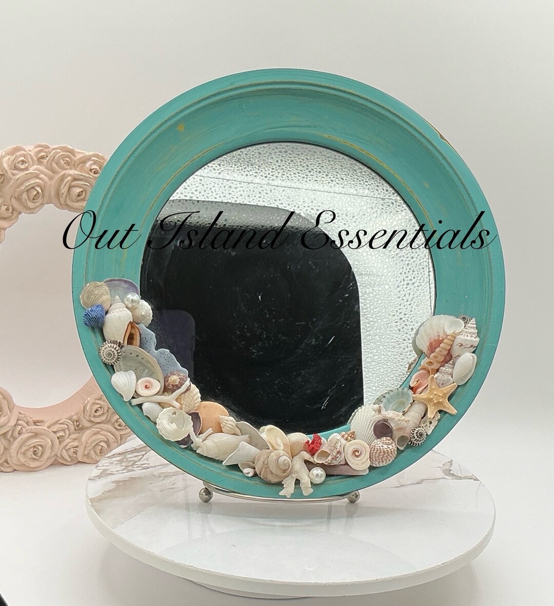 OOAK Artisan Made Seashell Mirrori Shell Mirror Ihandmade Shell Mirrori ...