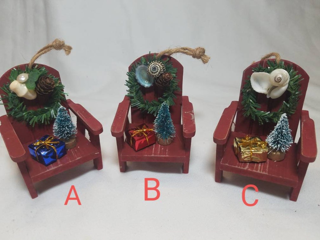 Beach Chair Ornament, Christmas Beach Ornament, Chair Christmas ...