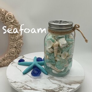 Scented Seashell and Sea Glass Jars | Handmade Shell Room Freshner ...