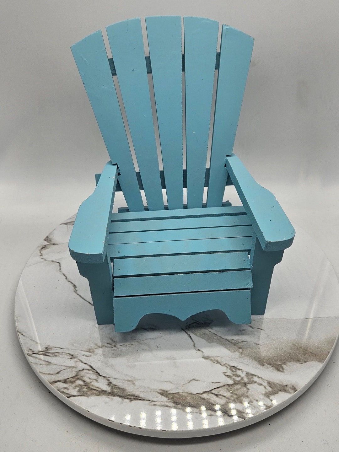 Aqua or White Centerpiece Adirondack Chair | Coastal Beach Decor | Real ...