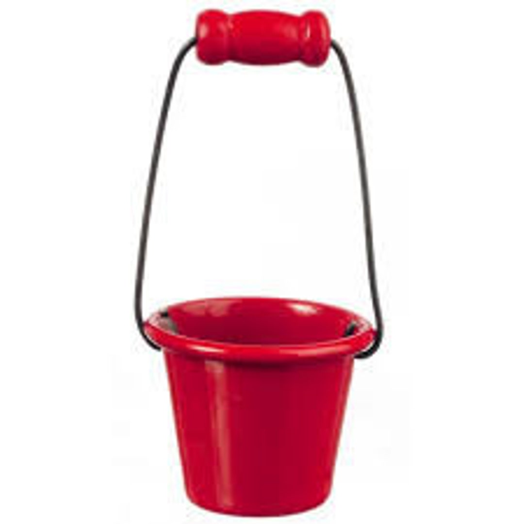 Dollhouse Miniature I Dollhouse Miniature Bucket I Dollhouse Red Bucket ...