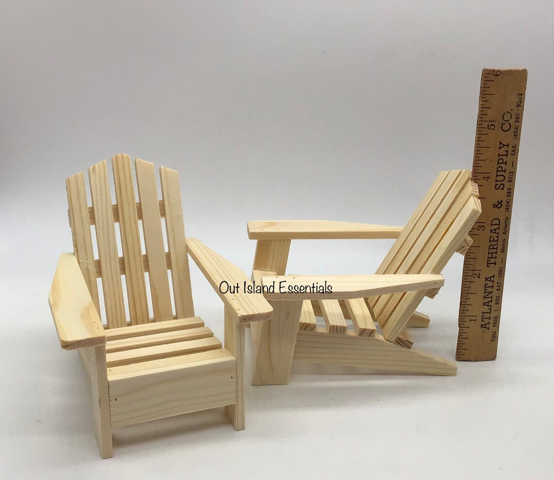Miniature Adirondack Chair I Unfinished Wood Fairy Chair I - Etsy