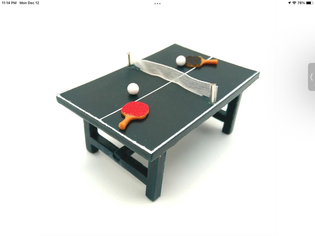 Miniature Ping Pong Table I Miniature Sports I Dollhouse Miniature ...