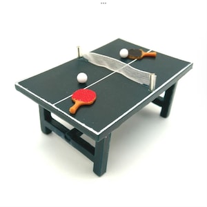 Miniature Ping Pong Table I Miniature Sports I Dollhouse Miniature ...