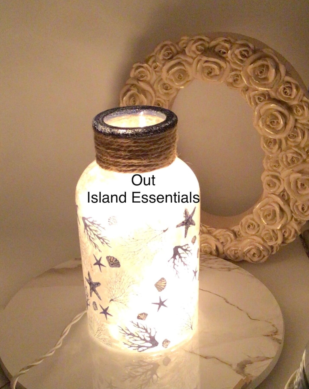 Seashell Light I Shell Light I Shell Night Light I Coastal Bottles I ...