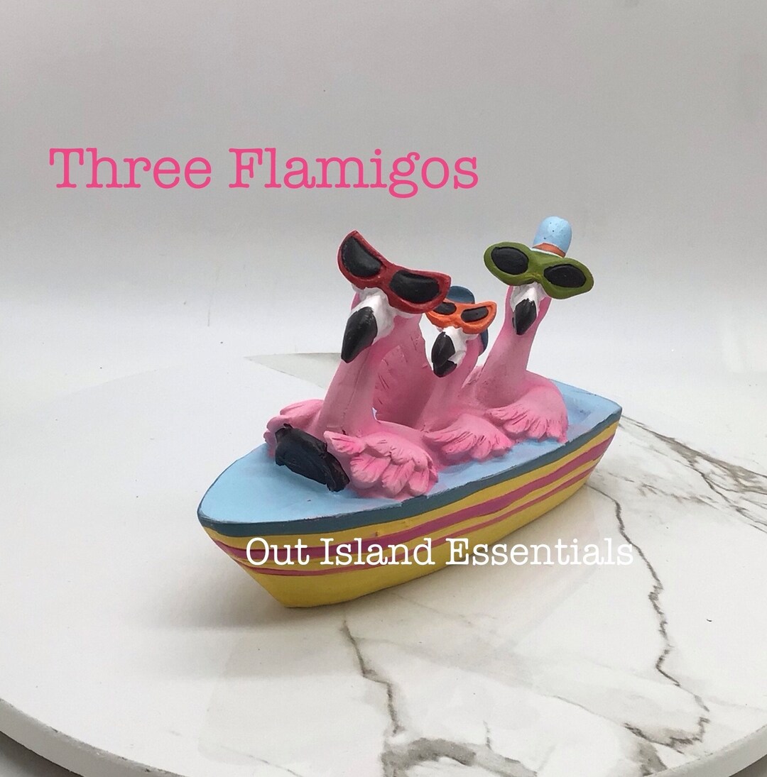 Three Flamigos Friends Table Decor I Flamingo Boating Friends I Funny ...