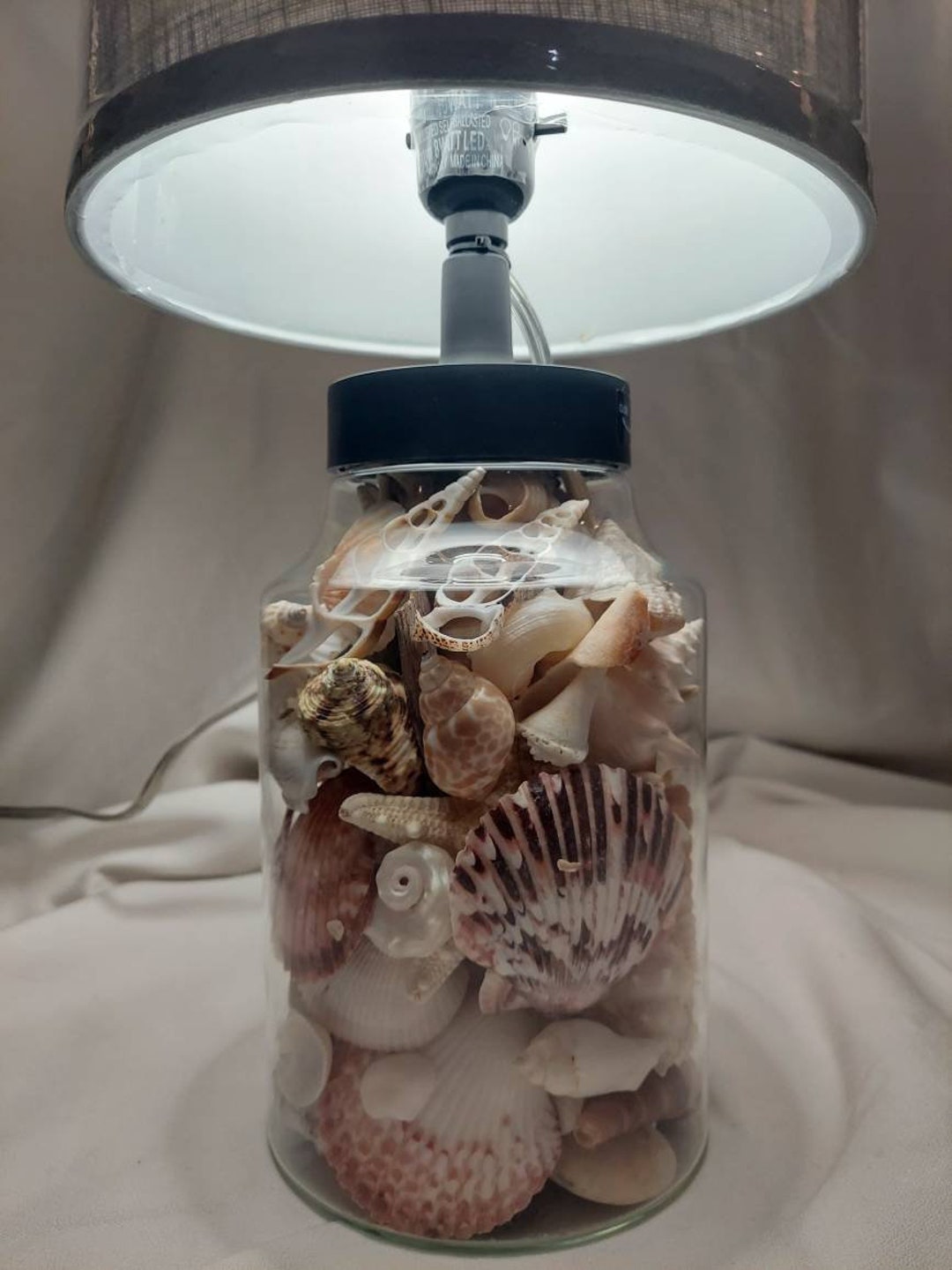 Ooak Seashell Light I Coastal Light Ireal Seashells Decor Light I ...