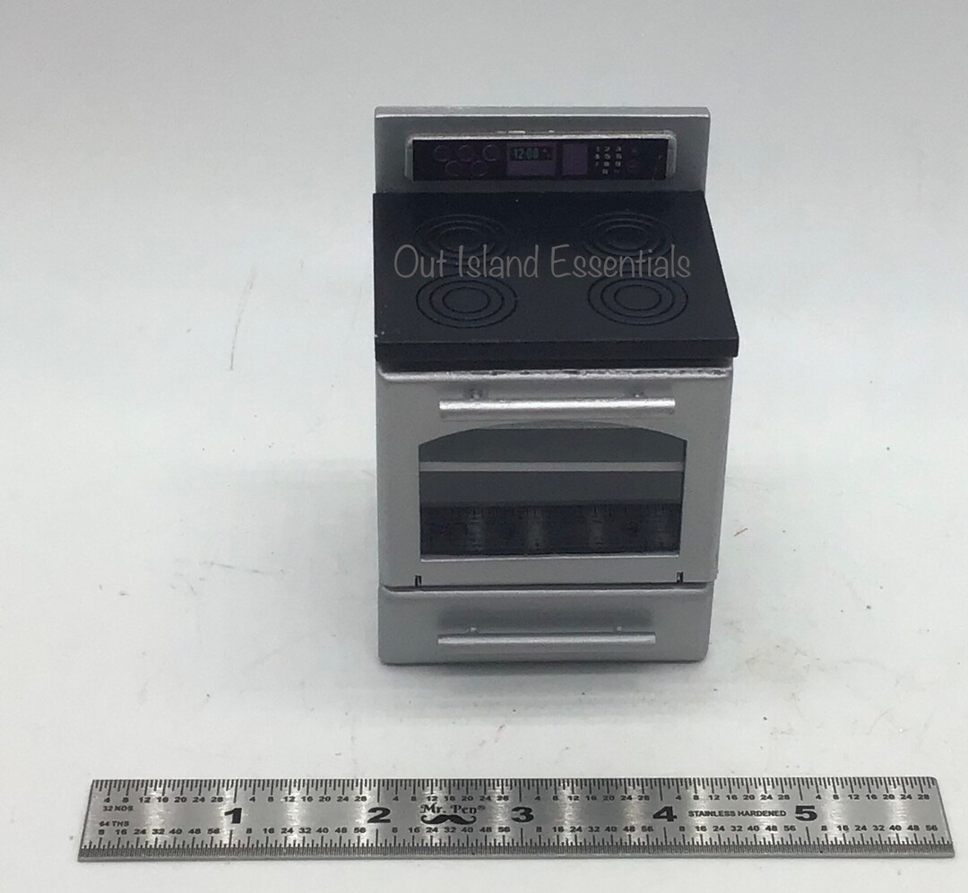 Miniature Modern Stove I Miniature Silver Stove With Oven I Miniature ...