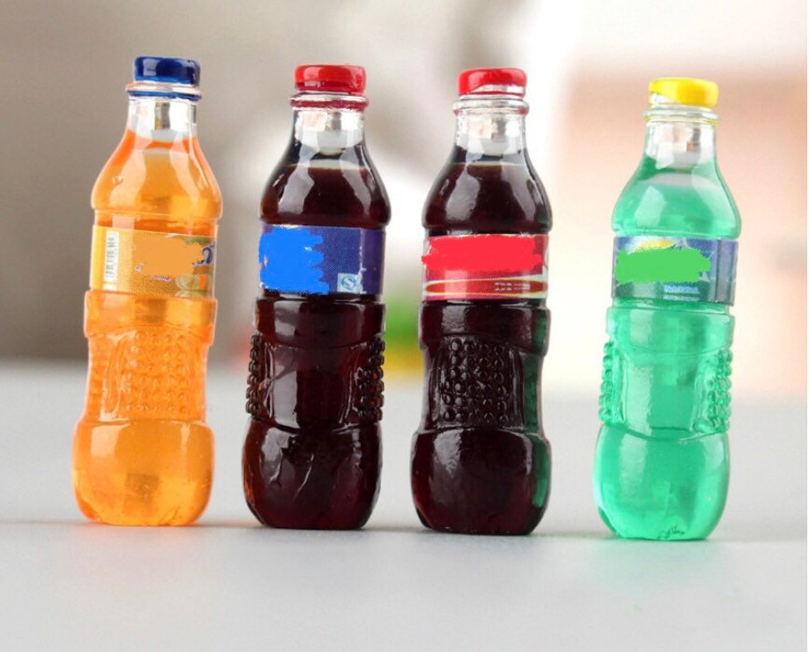 4 Pcs. Dollhouse Soda I Miniature Doll Drinks I Miniature - Etsy