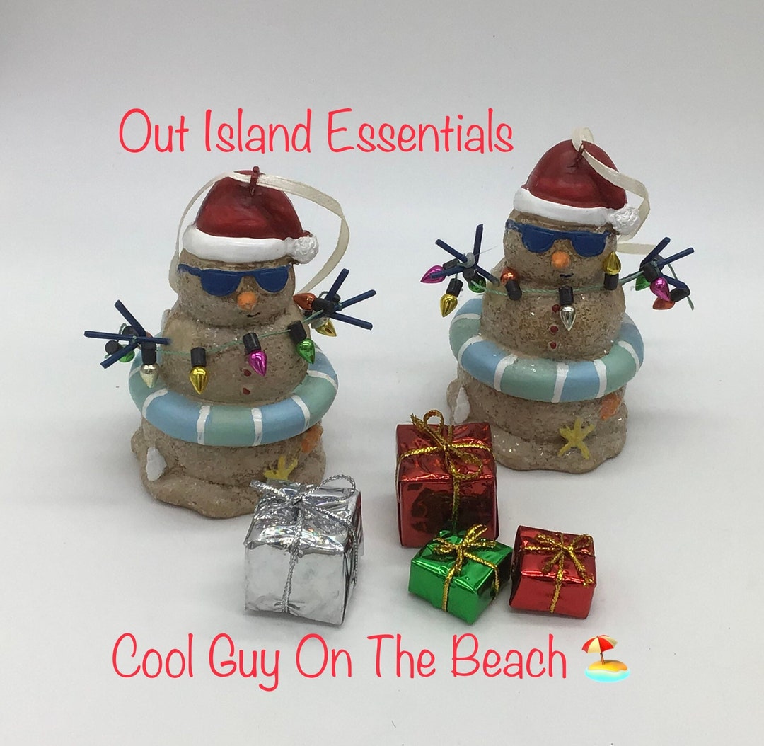 Beachy Christmas Ornament I Sandman Christmas Ornament I Funny Sandman ...