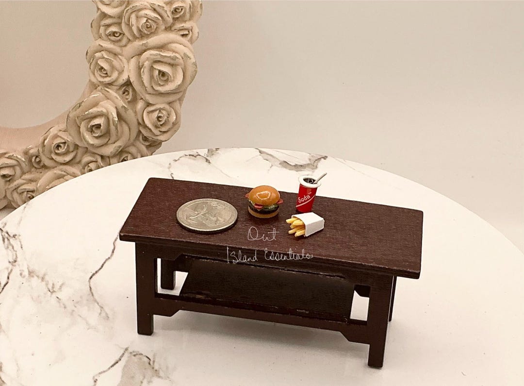 Dollhouse Fast Food | Miniature Doll Burger and Fries | Miniature ...