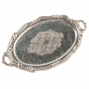 Miniature Silver Platter I Miniature Dollhouse Entertaining I Miniature ...