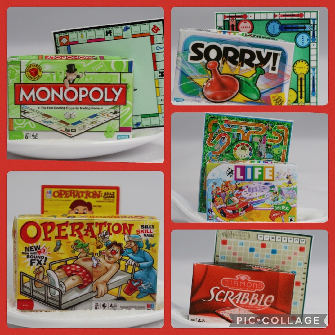 Miniature Family Game Night I Miniature Table Games I Dollhouse ...