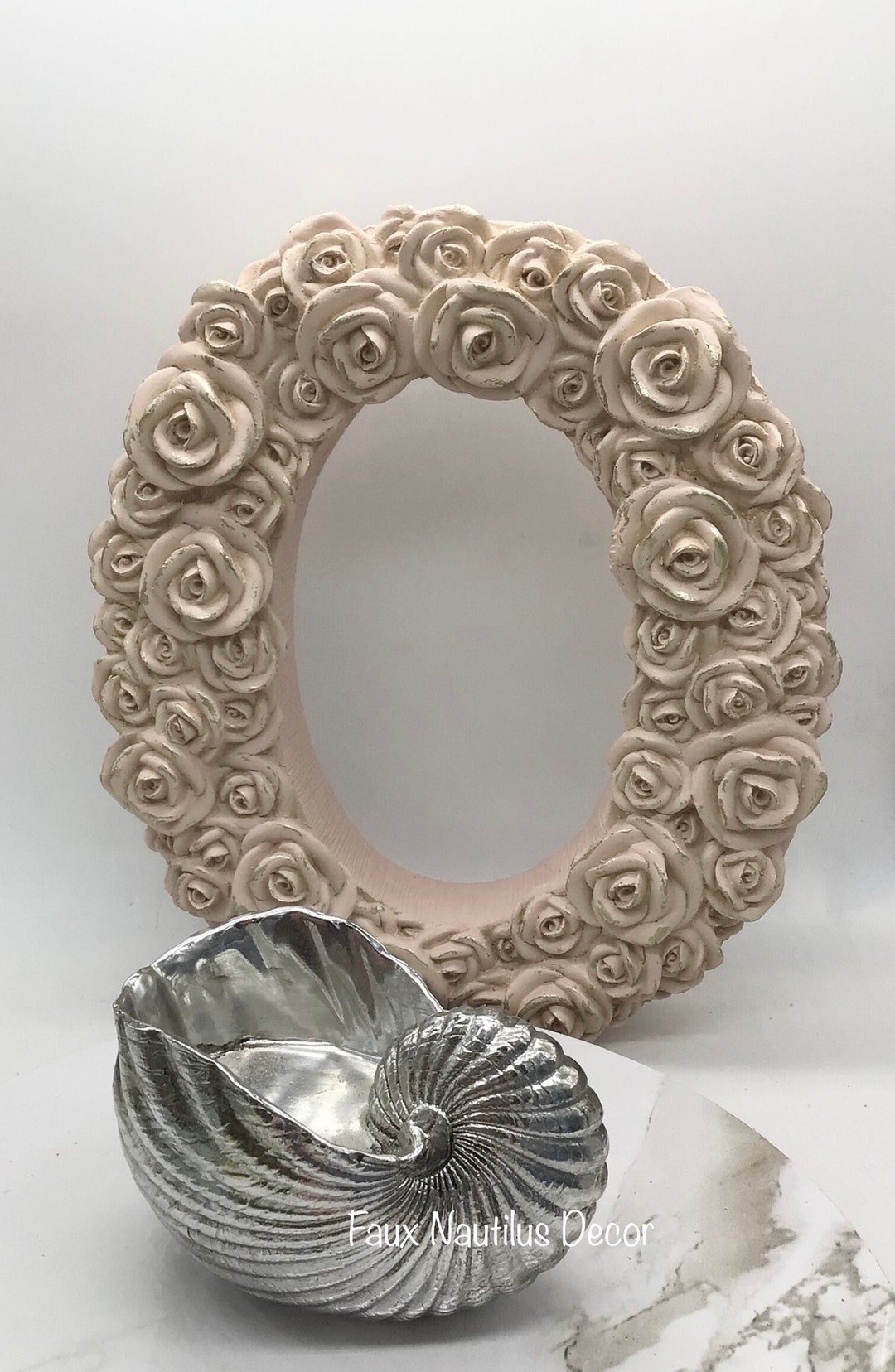 Faux Electro Nautilus Shell I Coastal Decor I Small Faux Seashell I Eco ...