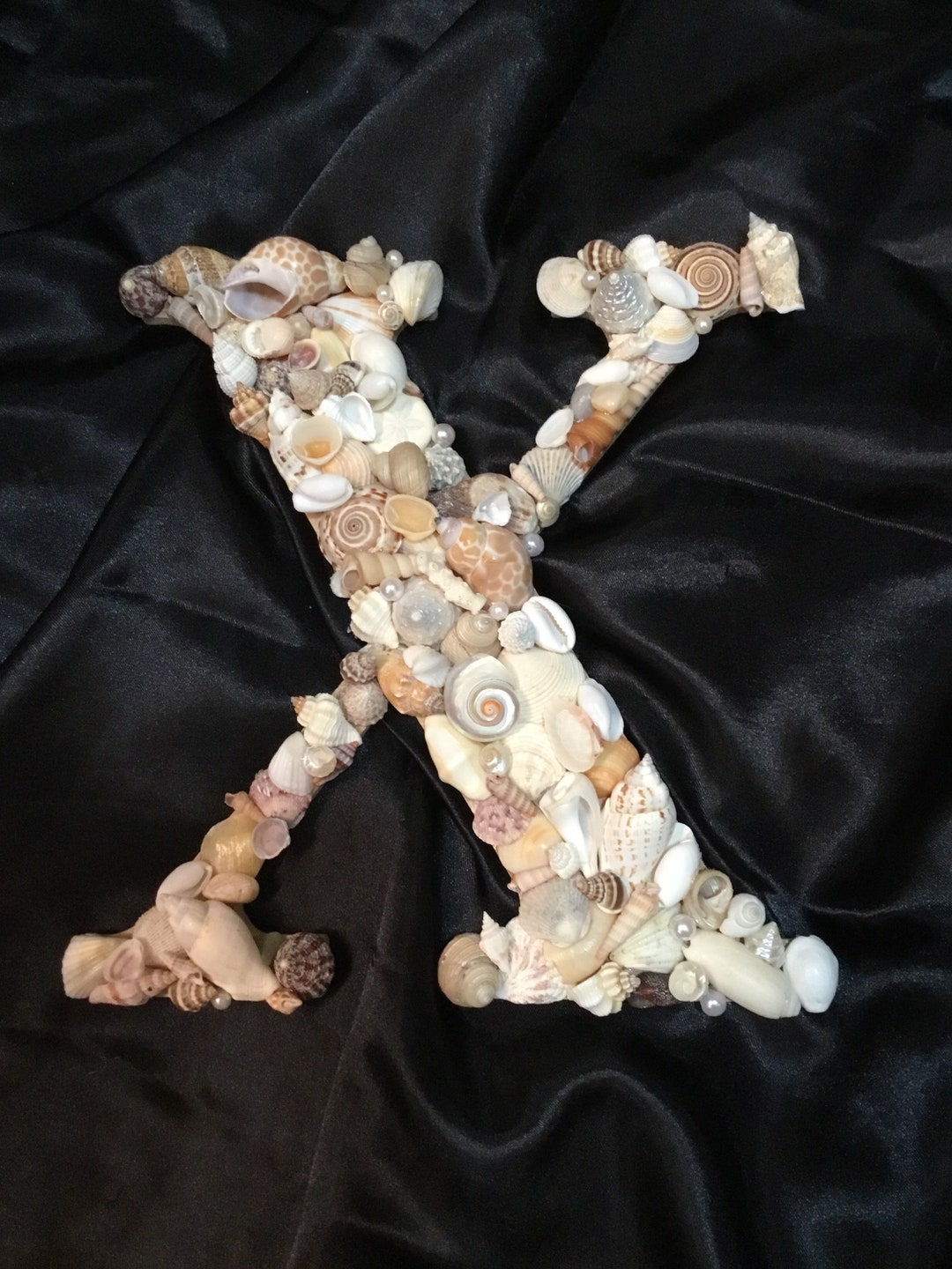 Coastal Decor I Coastal Cottage I Seashell and Wood Letters Shell ...